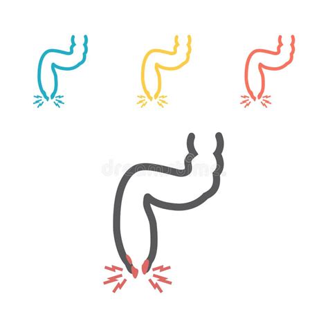 Hemorrhoids Icon Infographics Vector Signs For Web Graphics Stock