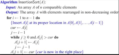 Solved Algorithm Insertion Sorta Input An Array A Of N