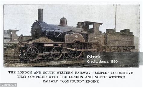 철도의 역사 복합 엔진 런던과 남서부 철도의 빅토리아 시대 기관차 1890 년대 19 세기 빈티지 사진 0명에 대한 스톡 벡터 아트 및 기타 이미지 Istock