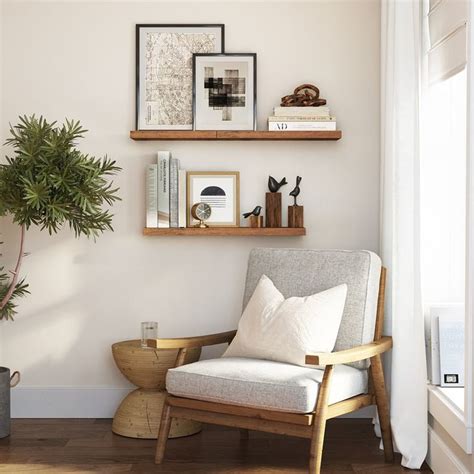VASAGLE Set Of 2 Wall Shelf Vintage Floating Shelf 23 6 Inch Hanging