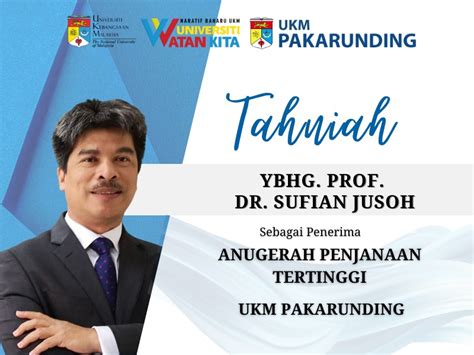 Congratulations To Prof Dr Sufian Jusoh Institute Of Malaysian And