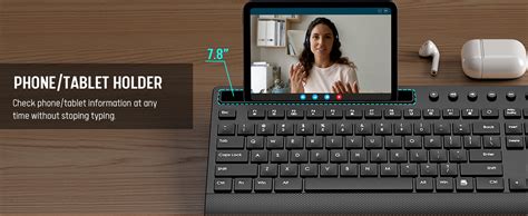 Trueque Wireless Keyboard And Mouse Combo Full Size Quiet Keyboard With Palm Rest