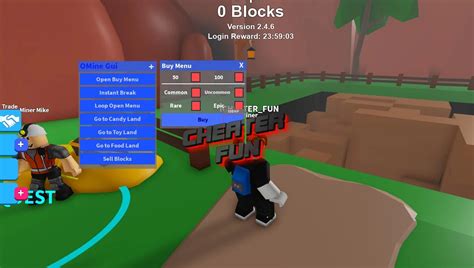 Mining Simulator Script Sell Blocks Open Buy Menu And More