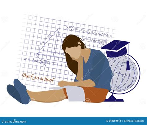 Notebook With Formulas Vector Illustration Open Textbook A Book With Mathematical Formulas