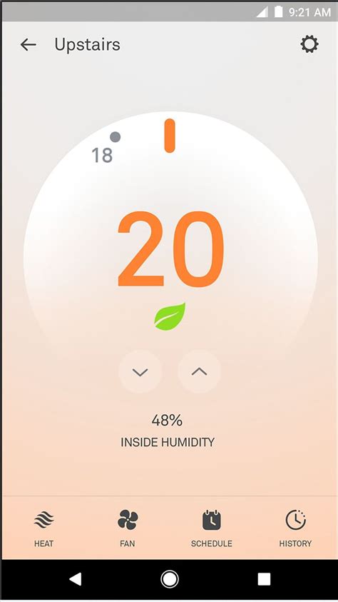 Nest Thermostat E Minimal App Smartphone Interface Award Winning