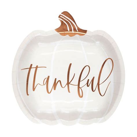 Modern Thanksgiving Pumpkin Party Plates 8ct 9 Modern Thanksgiving