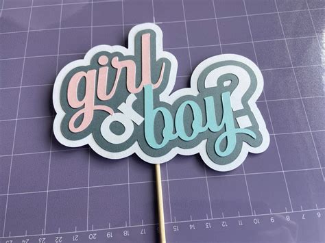 Gender Reveal Cake Topper Etsy