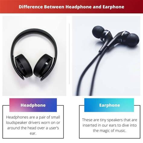 headphone vs earphone difference and comparison