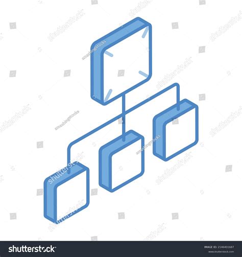 Process Chart Isometric Icon Hierarchy Stock Vector Royalty Free Shutterstock