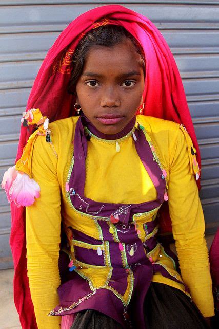 Garasia Tribal Girl On The Weekly Market In Ambaji Most Beautiful