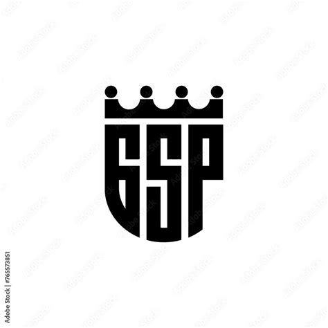 Gsp Letter Logo Design With White Background In Illustrator Cube Logo