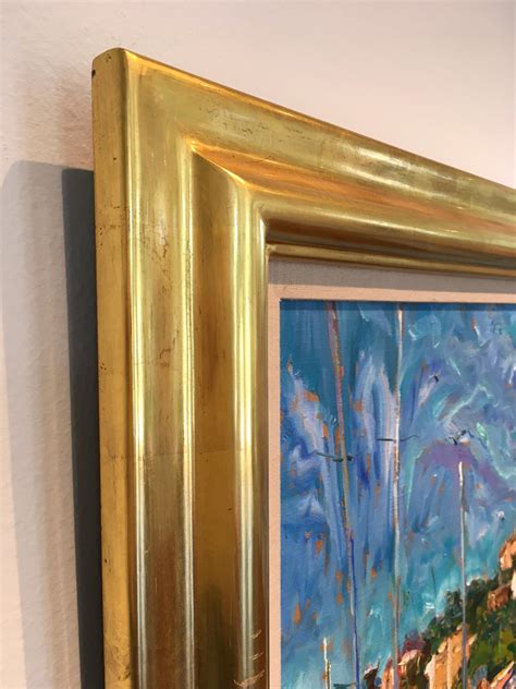 Marco Sassone Riflessi A Tiburon By Marco Sassone Oil On Linen Waterfront Landscape 1983