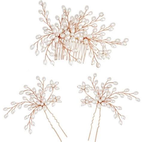 Paris Pearl Hair Comb Rose Gold Wholesale Bridal Hair Accessories