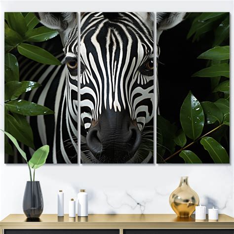 Ebern Designs Striking Zebra Patterns Iii On Canvas 3 Pieces Print Wayfair