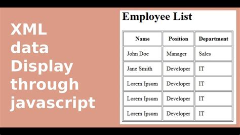 Javascript Expert Shares Top Xml Data Display Techniques Youtube