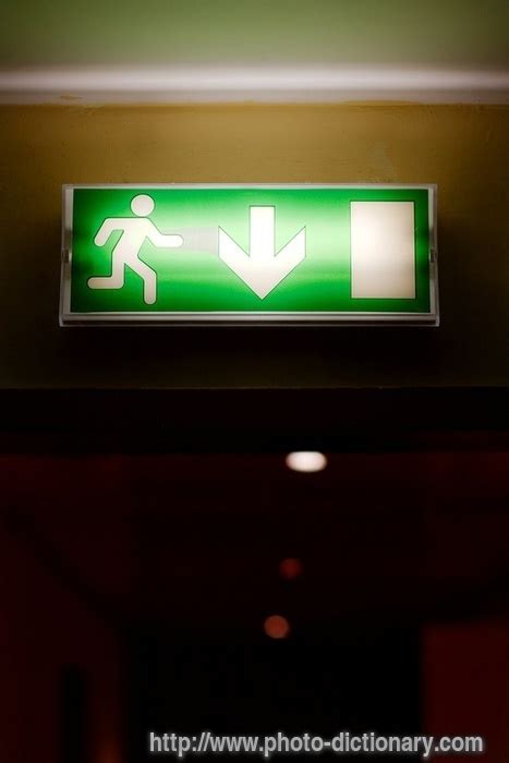 Exit Photopicture Definition At Photo Dictionary Exit Word And