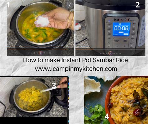 Sambar Sadam Sambar Rice Instant Pot Recipe I Camp In My Kitchen