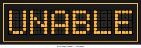 Orange Color Led Banner Word Unable Stock Vector Royalty Free