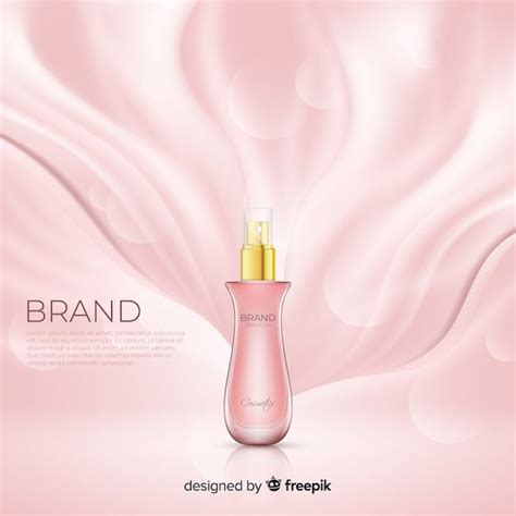 Free Vector Realistic Pink Cosmetic Ad Poster Pink Cosmetics