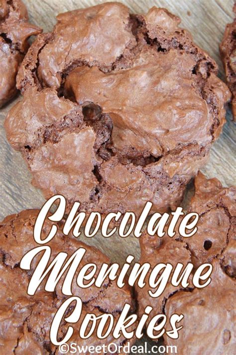 Chocolate Meringue Cookies Sweet Ordeal Dessert