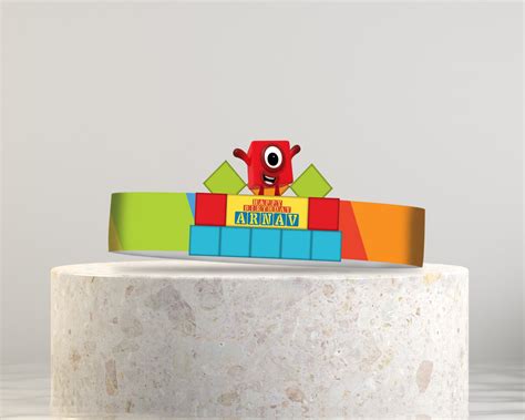 Number Blocks Theme Crown Hat Birthday Party Supplies India