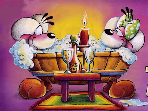 Diddl En Diddlina Romantisch In Een Warm Bad Kritzel Zeichnungen