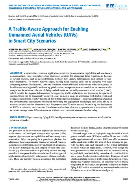 pdf a traffic aware approach for enabling unmanned aerial vehicles