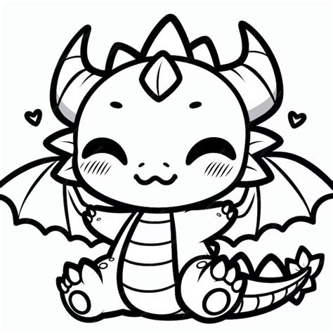 Cute Dragon Drawing Kawaii