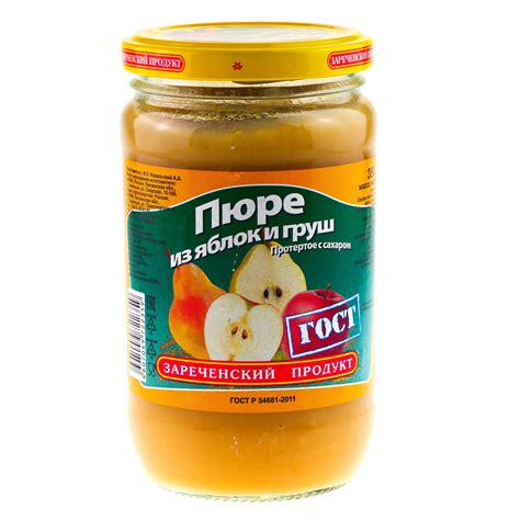 Пюре Зареченский продукт 350г яблоко-груша купить с доставкой на дом в ...