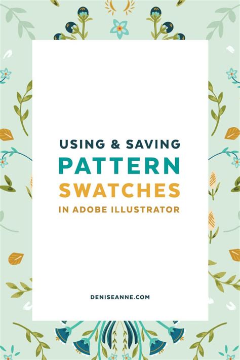 using and saving pattern swatches in adobe illustrator — procreate