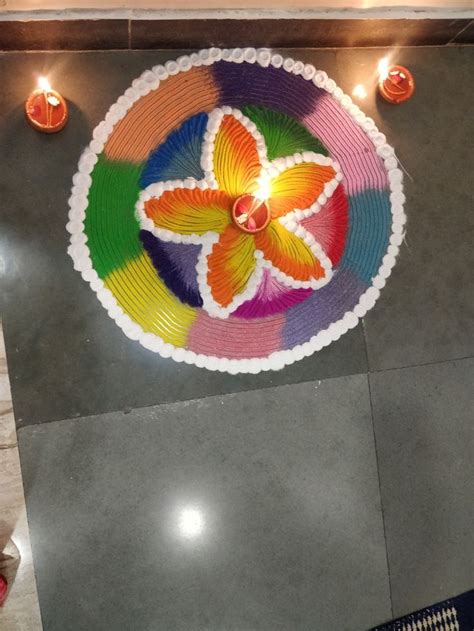 Choti Diwali Round Rangoli For Holiday Decor
