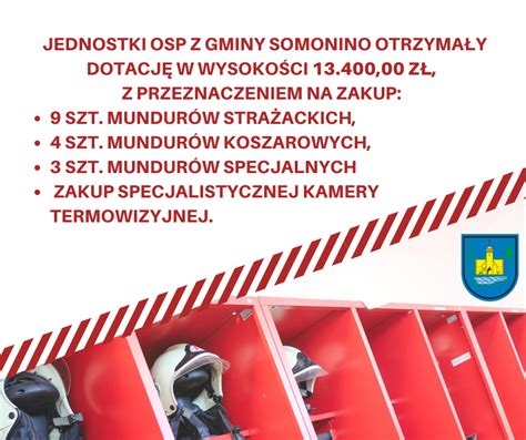 Samorząd Województwa Pomorskiego przekzała dotację dla OSP Aktualności Gmina Somonino