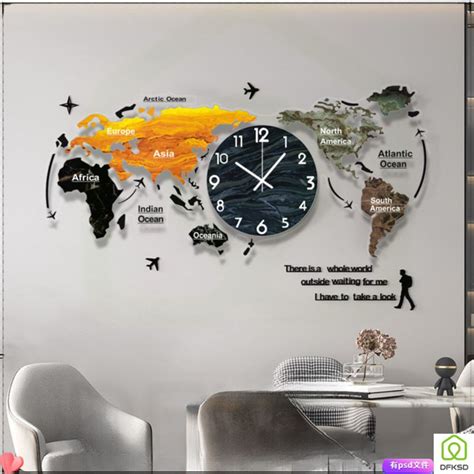 Dfksd Часы настенные Карта мирабесшумные настенные украшения 74 см купить по низкой цене