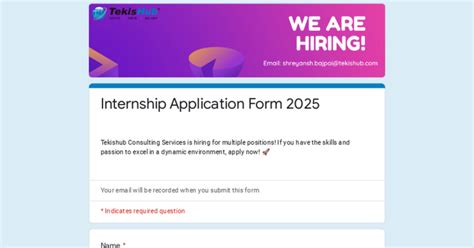 Shreyansh Bajpai On Linkedin Internship Application Form 2025