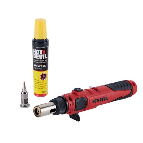 Hot Devil Hd1938 2 Butane Gas Torch And Soldering Iron Kit With Butane