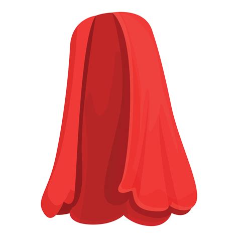 Red Hero Cloak Icon Cartoon Vector Super Cape 14365129 Vector Art At