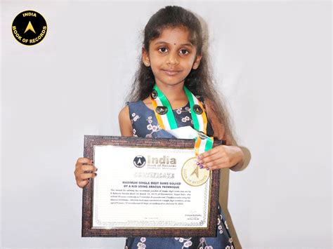 Maximum Single Digit Sums Solved By A Kid Using Abacus Technique India Book Of Records