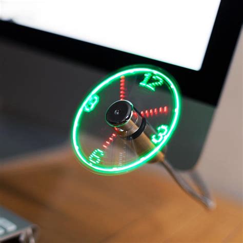 USB LED Fan Clock LED Display Clock GROOT GADGETS