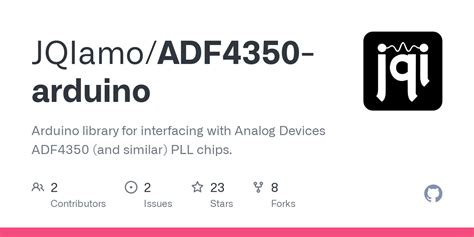 GitHub JQIamo ADF4350 Arduino Arduino Library For Interfacing With Analog Devices ADF4350