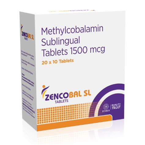 Methylcobalamin Sublingual - 1500mcg Strength 5000 Quantity For ...