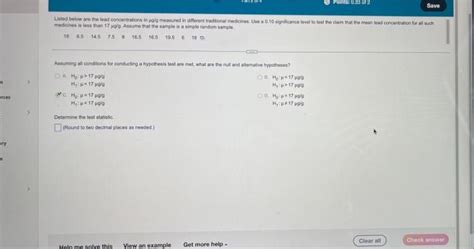Solved Determine The Test Statistic And Determine The Chegg