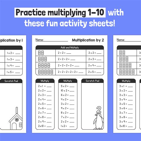 Multiplication Times Tables 1 10 Winter Multiplication Facts Worksheets Teaching Resources