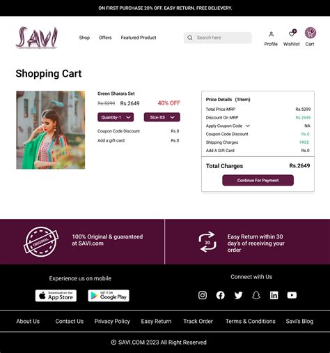 Savi Shopping Ui Ux Design Behance