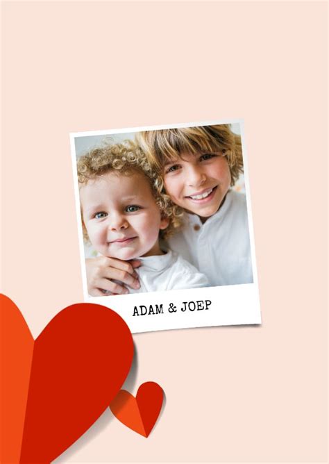 Oma En Opa Kaart Met Rode Hartjes En Foto Kaartje2go