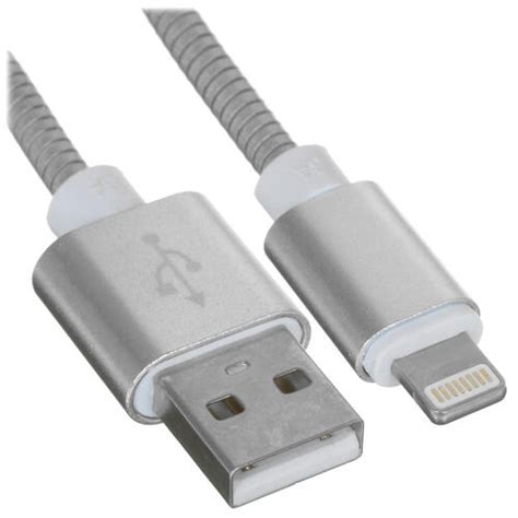 Купить Кабель круглый Dexp Lightning 8 Pin Usb 2 0 Type A серый 1 5 м