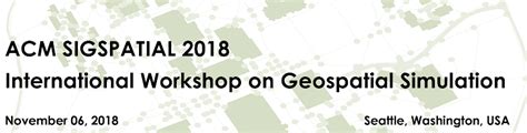 GIS And Agent Based Modeling Call For Papers GeoSim18