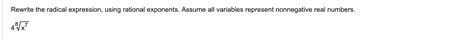 solved rewrite the radical expression using rational