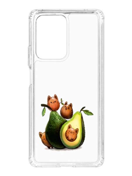 Чехол на Xiaomi 11T/11T Pro Kruche Print с рисунком Авокотики, бампер ...