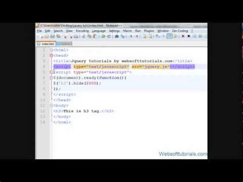 Jquery Tutorials For Beginners External Jquery File Youtube