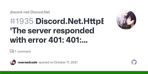 Discord Net Httpexception The Server Responded With Error